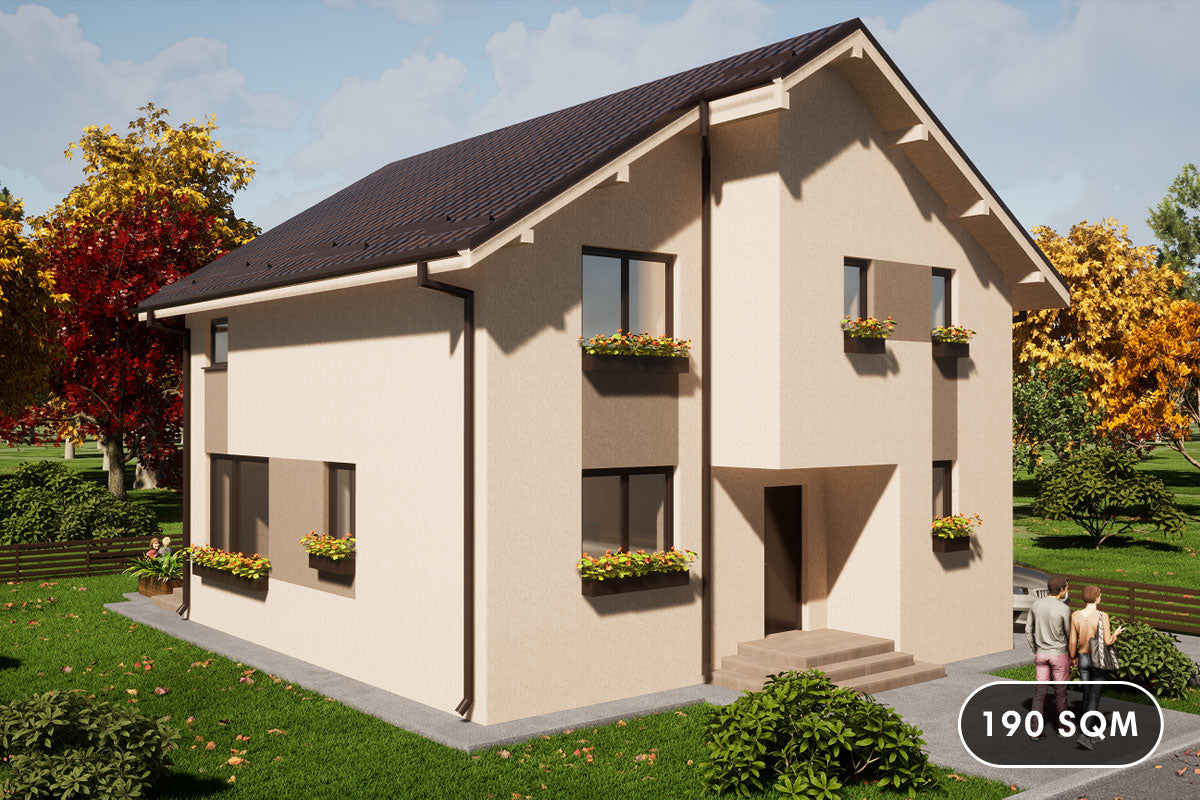 2 story steel frame house with small terrace 190sqm code 114 – Wolf ...