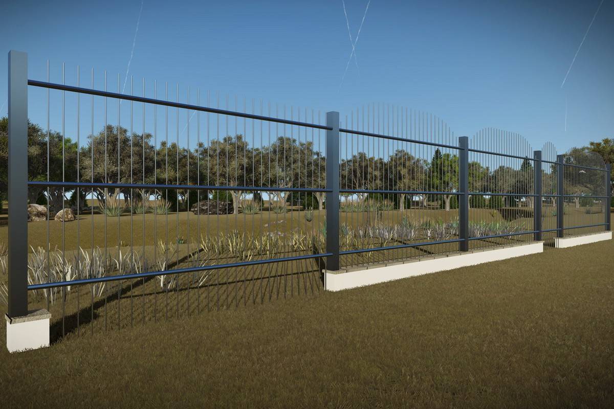 Wrought Iron House Fence With Concrete Foundation Model GA14